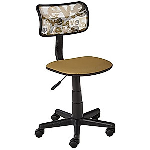 Urban Shop Printed Rolling Task Chair, Love Chair Mesh 21D x 21W x 28H in
