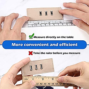 Self-Adhesive Measuring Tape Workbench Ruler Adhesive Backed Double Scale Stick Tape Measure for Work Woodworking, Saw, Drafting Table (24 Inch,5 Pieces)