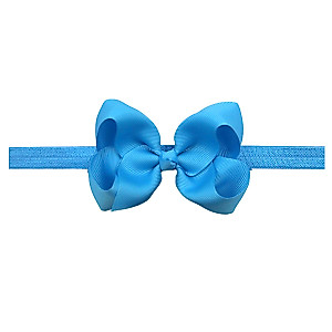 CÉLLOT Baby Girls Headbands Grosgrain Ribbon 4.5" Hair Bows Headband Big Bow Hair Bands for Toddler Pack of 30