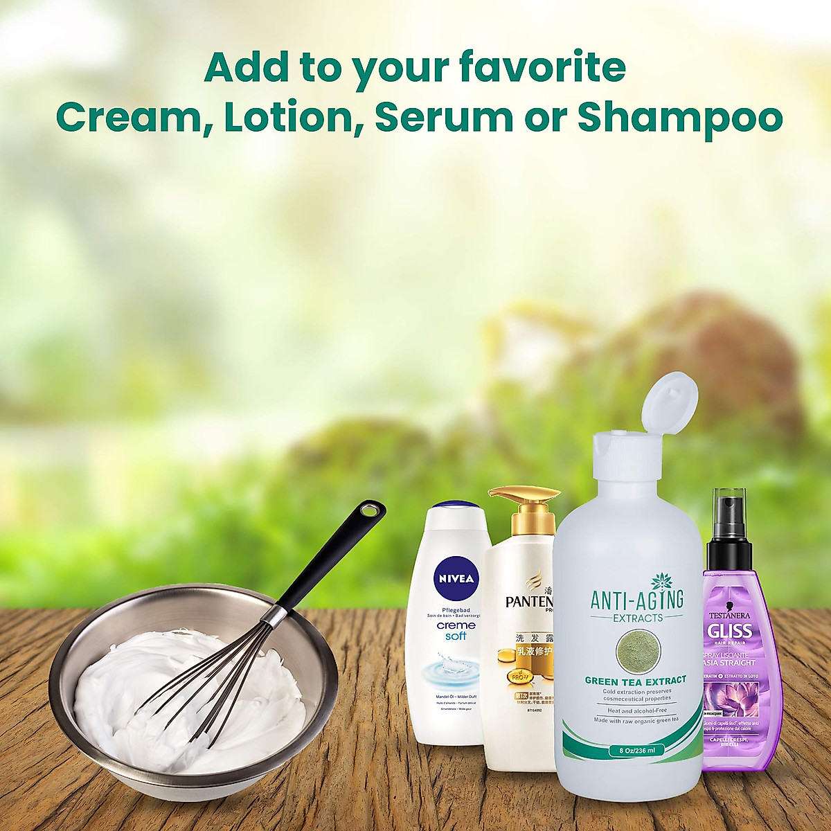 Anti-Aging Extracts Green Tea Extract – Cosmeceutical Grade Green Tea Extract Liquid for Skincare and Haircare – Pure and Organic Green Tea Extract for Skin with Anti-Aging Properties – 8-oz