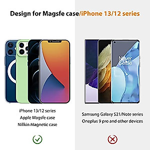 Nillkin Magnetic Shower Phone Holder Magsafe Wall Mount, 2 Pack SnapHold Magnetic Sticker for iPhone 14 Pro Max/14 Pro/14/13/12 Series/Magsafe Case, Magsafe Phone Mount for Kitchen, Bathroom, Black