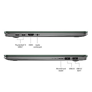 ASUS VivoBook S14 S435 Thin and Light Laptop, 14” FHD Display, Intel Evo platform, i7-1165G7 CPU, 8GB LPDDR4X RAM, 512GB PCIe SSD, Thunderbolt 4, AI noise-cancellation, Deep Green, S435EA-BH71-GR