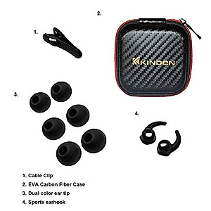 KINDEN Air Tube Earbuds Radiation Free Headphone Binaural Earphones with Microphone for Phone, Pad, Pod,Samsung Galaxy,HTC,Sony,Mp3 Players