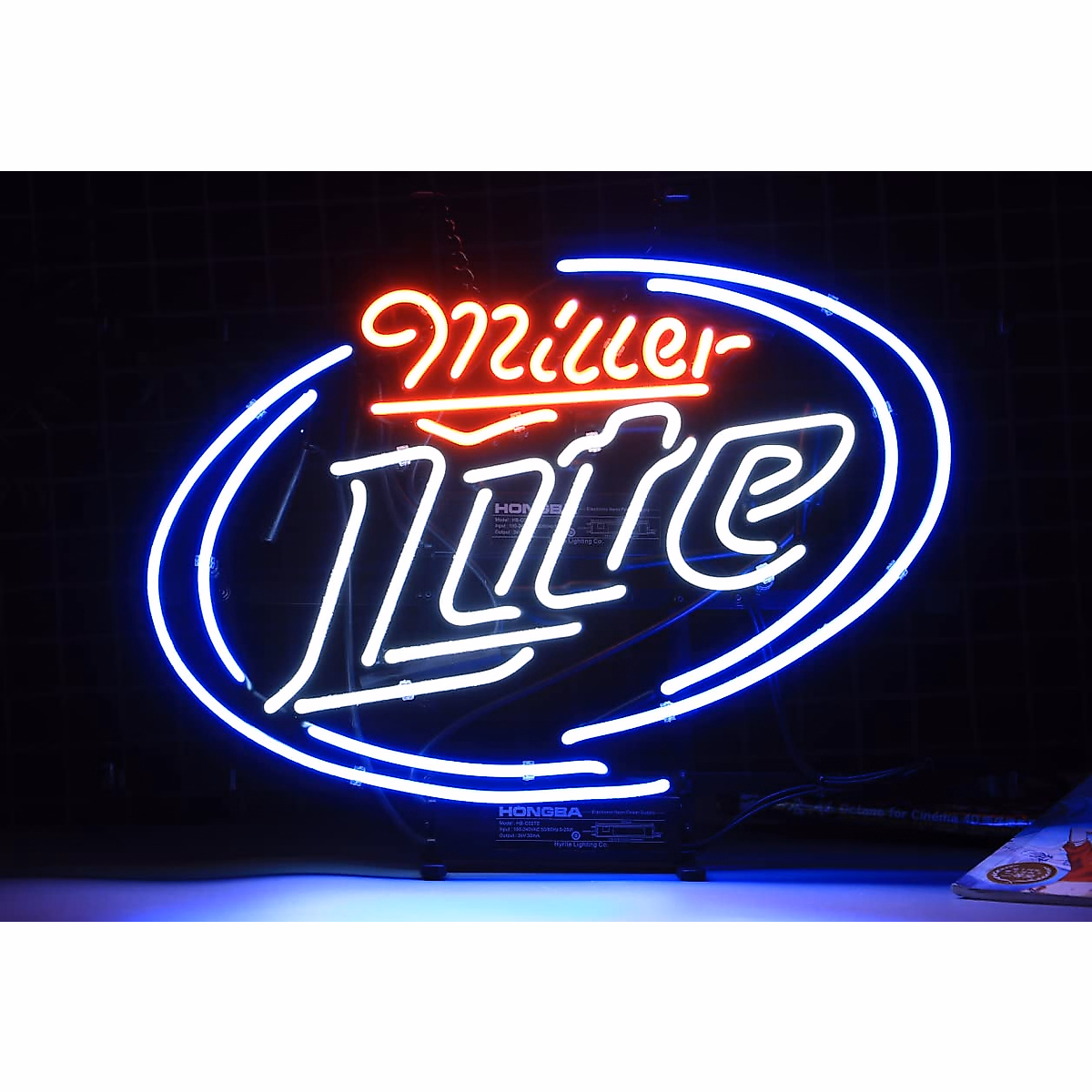 Mirsne Neon Light Signs, 17 Inch Bar Beer Neon Signs, Handmade Glass Neon Signs, Unique Neon Bar Beer Signs for Mancave Bedroom Home Bar. (Multi-Colored 1)