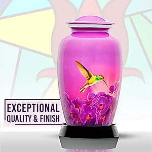 Blessbuy Cremation urn for Ashes for Women, Handcrafted Hummingbird urn for Human Ashes Adult Female, Large Burial urns for Ashes up to 200 LBS.…