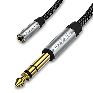 ENVEL 6.35mm 1/4 to 3.5mm Headphone Adapter,TRS 1/4 Male to 3.5mm 1/8 Female Stereo Audio Adapter Gold Plated (Grey)