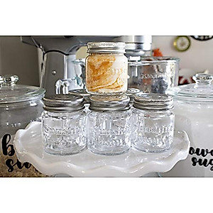 Sunshine Mason Co. Mini Mason Jar Shot Glasses with Metal Lid 2 Ounces, 6 Pieces