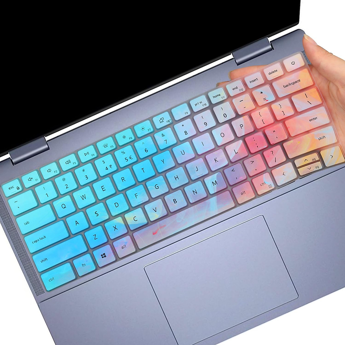 Colorful Keyboard Cover for Dell Inspiron 16 5630 5635 5620 5625 7635 7630, Dell Inspiron 14 5430 5435 7430 7435 5420 5425 7420 7425 7415 Keyboard Skin, Dell Inspiron 13 5310, Latitude 3320 3420