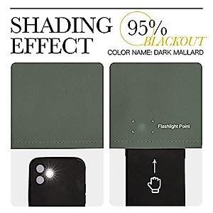 NICETOWN Dark Mallard Blackout Draperies Curtains - Pair of Grommet Top Thermal Insulated Blackout Decorative Curtains for Thanksgiving Day & Christmas Decor(55 inches Wide by 90 inches Long)