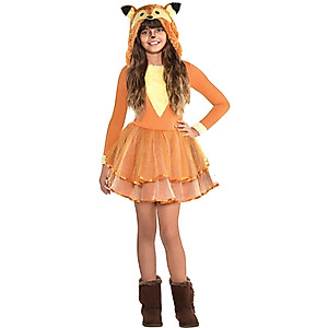 Orange Furry Fox Child Costume Set (Large 12-14) 1 Set - Super Cozy & Adorable - Perfect For Party, Halloween & Play