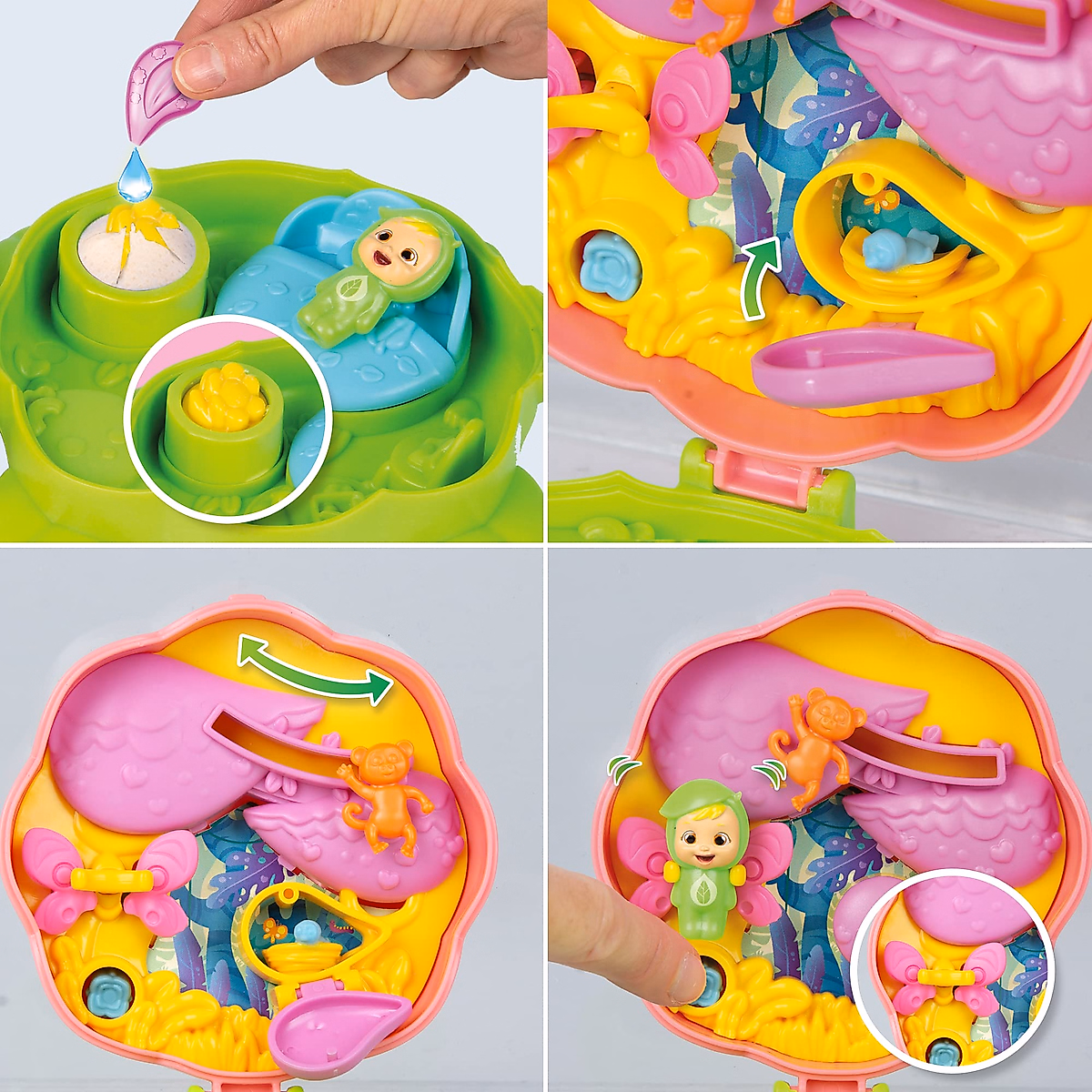 Cry Babies Little Changers Eco-Friendly Flower Compact Miniature Playset (Styles May Vary), for Girls and Boys Ages 3 and Up