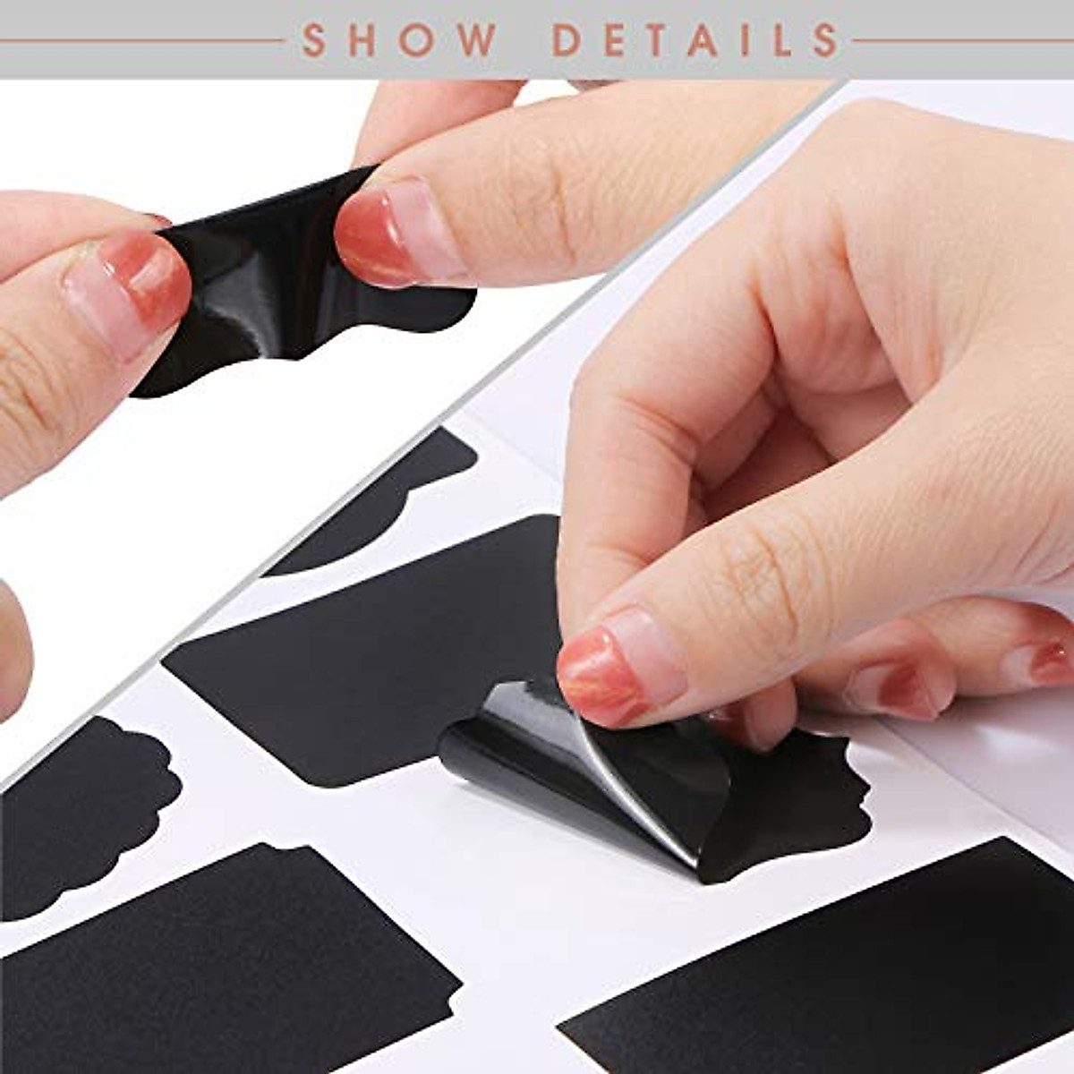 Harapu Chalkboard Labels Stickers for Food Jars, Spice, Glass, Cups, Bottles, Containers and Canisters, Decorative Reusable Waterproof Blackboard Labels - 4 Sheet (32 Pcs)