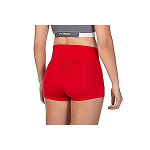 Mizuno Women's Apex 2.5" Inseam Volleyball Short, Red, Medium