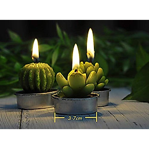 Cactus Tea Lights Candles, Terrarium Candle Gift Set for Mothers Day Valentines Day Gifts, Smokeless Handmade Cute Gifts Candles for Home Scented Birthday Wedding Props House Warming Party (12 Packs)