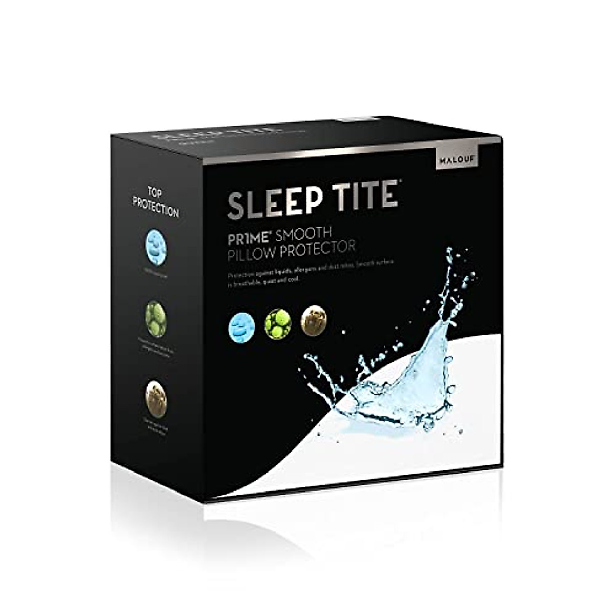 MALOUF Smooth 100% Waterproof Mattress Protector with 15-year Warranty, Twin, White