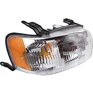 Evan Fischer Headlight Set Compatible with 2001-2004 Ford Escape, Headlights, with Bulbs Halogen Driver and Passenger Side FO2519103 FO2518103