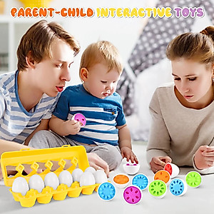 CPSYUB Toddler Toys, Easter Eggs Sensory Early Learning Fine Motor Skills Toys for 1, 2, 3, 4 Year Old Girls Boys
