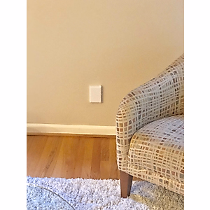 Child Be Safe, Baby Toddler Pet Resistant Electrical Safety Cover Guard for Home and Business, Made in USA, Compatible with Decora Leviton Legrand, Modern Wide Outlet Switch (1 Count, White)