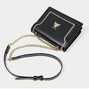 NPBAG Small Purse, Crossbody Bag for Women, Clutch Handbag Shoulder Bag with Metal Chain Strap, Designer Trendy Lady Wallet