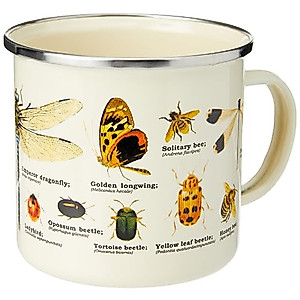 Gift Republic Insects Enamel Mug, 1 Count (Pack of 1), Multicolor,500 ml