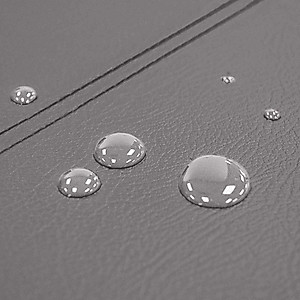 BRIAN & DANY 30" Faux Leather Folding Storage Ottoman Bench, Perfect Toy and Shoe Chest, Foot Rest,Coffee Table,Folding Bench Chest with Cover (Grey)