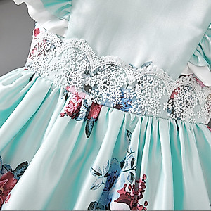 MITUN SEMI Toddler Baby Girls Pageant Christmas Halloween Midi Dress Tutu Party Gown Blue 3-4T