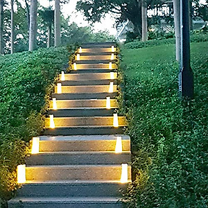 lightsfever-LED luminaria Luminary Bags 50pcs of Light up Luminaries White Paper Bags with Lights for Diwali Decorations, Wedding Decor (50, Warm White)