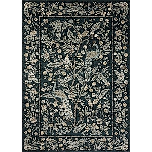 Loloi Rifle Paper Co. x Laurel Navy 9'-2" x 12'-2" Area Rug