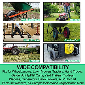 4.10/3.50-4" Replacement Tire Inner Tubes, 2 Pack Heavy Duty 4.10 3.50-4/410/350-4 Tube with Bent Valve Stem for Wheelbarrows, Lawn Mowers, Hand Trucks, 4" Cart, Tractors, Golf Cart, Dolly, Trailers