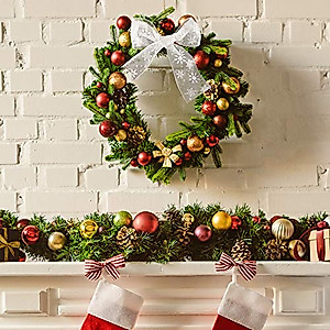 Livder 1.6 Inch Wide Christmas Snowflake Sheer Organza Ribbon for Xmas Gift Wrapping, Tree, Wreath, Party Decoration, 25 Yards (White)