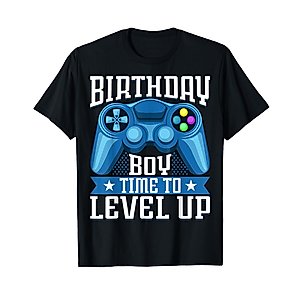 Birthday Boy Time to Level Up Video Game Birthday Gamer T-Shirt