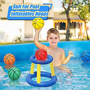 Umnodobn 6 Inch Mini Basketball for Indoor Hoops Sets, 6" Pool Basketballs Ball for Swimming Pool, Kids Toddler Balls for Over Door Basketball Hoop, Beach Ball for Outdoor Yard 3 Pack