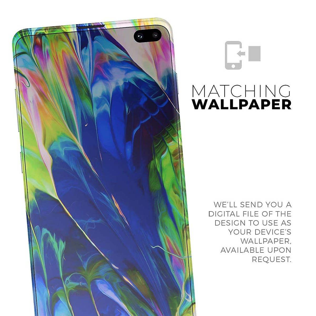 DesignSkinz Blurred Abstract Flow V6 Protective Vinyl Decal Wrap Skin Cover Compatible with The Samsung Galaxy S20 (Screen Trim & Back Glass Skin)