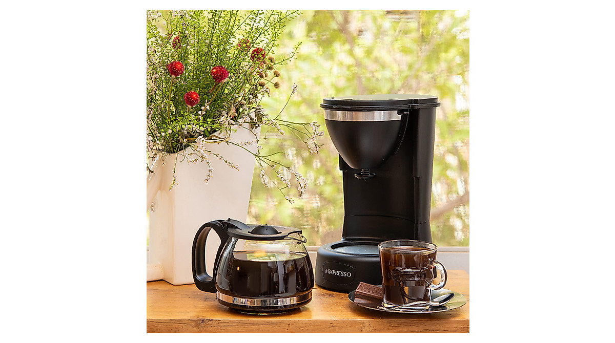 Mixpresso 5-Cup Drip Coffee Maker - Compact & Efficient