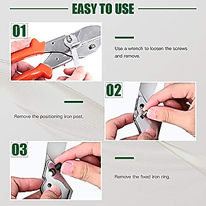 Keadic 7Pcs Multi Angle Miter Shear Cutter with Wrench and Upgrade Spare Blades, Quarter Round Cutting Tool for Wire Troughs, Soft-cut Corners (45 Degree to 135 Degree)