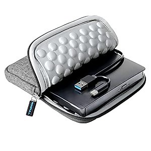 ROOFULL External CD DVD Drive USB 3.0 & USB-C with Carrying Case, Portable USB ROM +/-RW Optical Disk Drive Player Burner for Laptop Mac Computer MacBook Pro/Air, Windows 11/10/8/7 Desktop PC