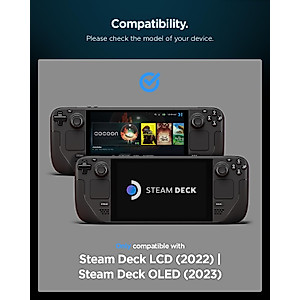 Spigen Rugged Armor Pro Designed for Steam Deck LCD (2022) / Steam Deck OLED (2023) Hard Shell Travel Carrying Case with Pockets for Accessories and Original Charger Storage Bag Carry Case - Black