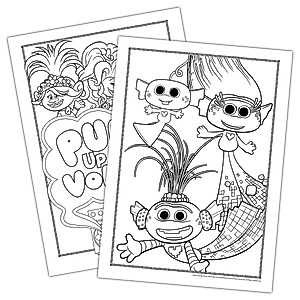 Bendon Imagine Ink Coloring Game Book, Magic Ink Pictures, Mess Free Marker (Trolls World Tour)