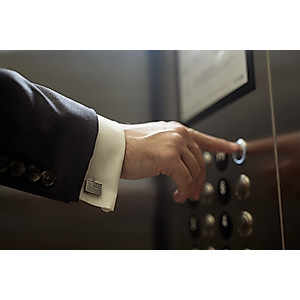 Subdued American Flag Cufflinks - Patriotic Menswear Accessories - Military Gifts for Men - Veteran Owned and Made in USA - Assault Forward