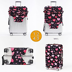 TRAVEL KIN Luggage Covers For Suitcase Tsa Approved,Suitcase Cover Protector Fit 18-32 Inch Luggage