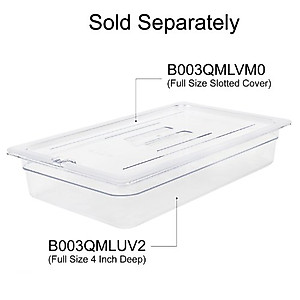 Excellante Full Size 4-Inch Deep Polycarbonate Food Pan