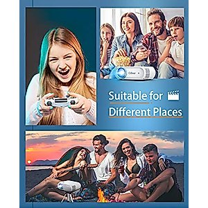 Mini Projector, ELEPHAS 2023 Upgraded Native 1080P WiFi Projector, 12000 Lux Portable Projector with Projector Screen, Movie Projector Compatible with Android/iOS/Windows/TV Stick/HDMI/USB
