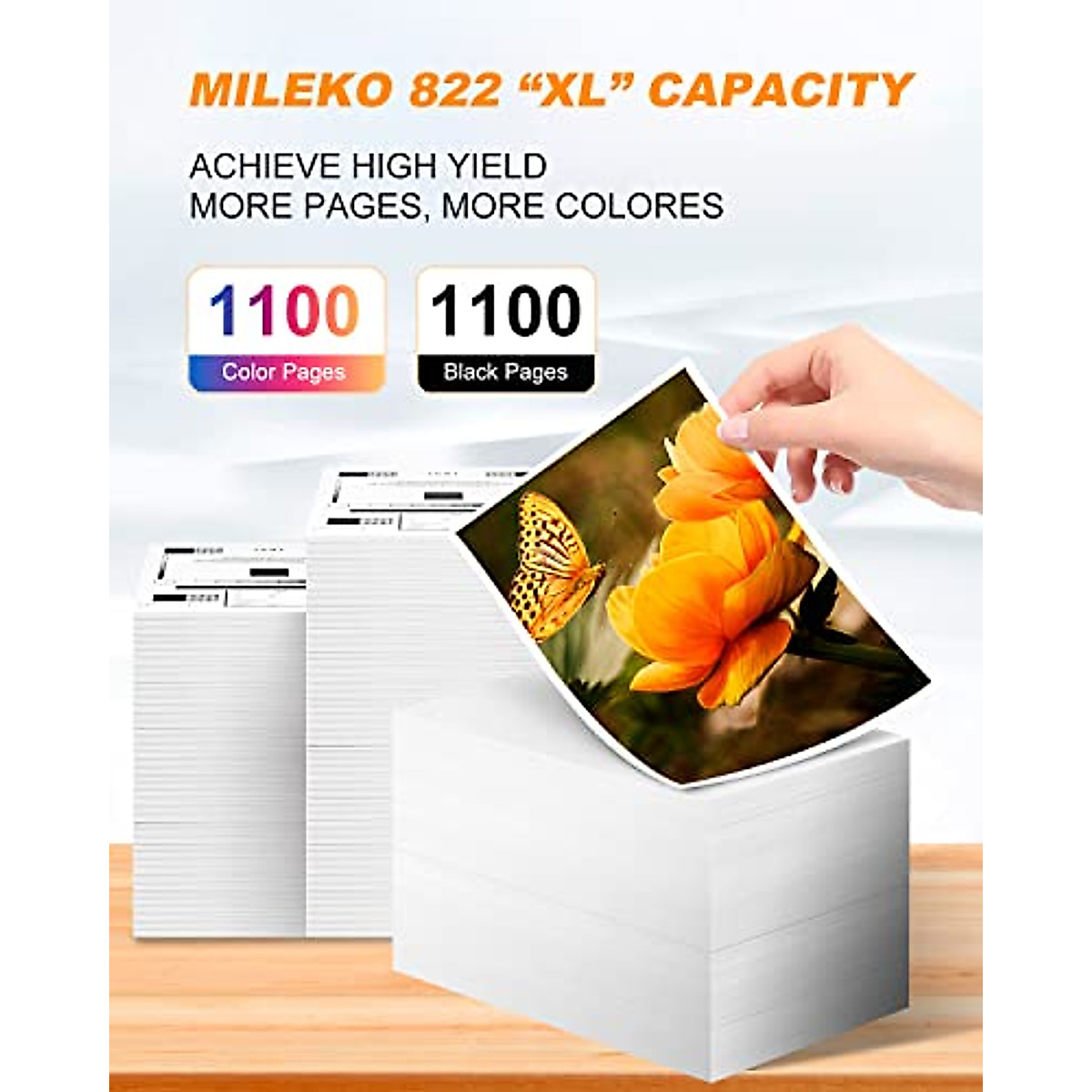 822XL Ink Cartridges Remanufactured for Epson 822XL 822 XL for T822 Ink Cartridges to use for Epson Workforce Pro WF-3820 WF-4820 WF-4830 WF-4833 WF-4834 Printer (1 Black, 1 Cyan, 1 Magenta, 1 Yellow)