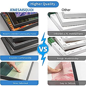 Custom Canvas Prints With Your Photos for Pet Family Photo Prints Personalized Canvas Framed Wall Art (Wood Black, 10" x 8")