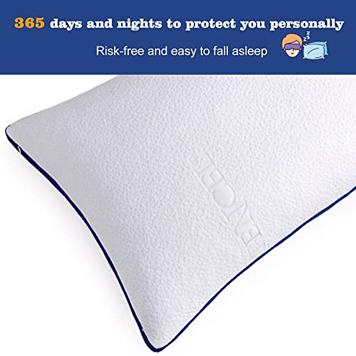 OYT Cooling Bed Pillows for Sleeping 2 Pack King Size Shredded Memory Foam Pillows for Sleeping Set of 2 with Adjustable Loft Bed Gel Pillows for Back and Side Sleeper