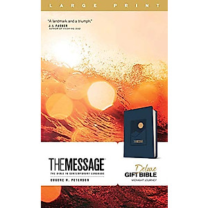 The Message Deluxe Gift Bible, Large Print (Leather-Look, Midnight Journey): The Bible in Contemporary Language