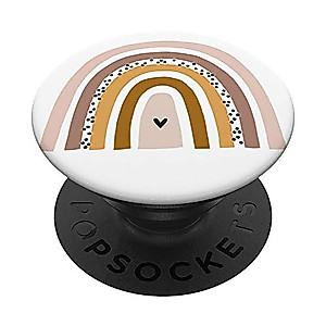 Rainbow Mama Teacher Gifts Good Vibes Pastel Boho Retro PopSockets PopGrip: Swappable Grip for Phones & Tablets