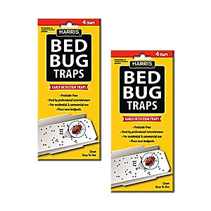 Harris All Natural Bed Bug Traps, 2 Pack, 4 traps each