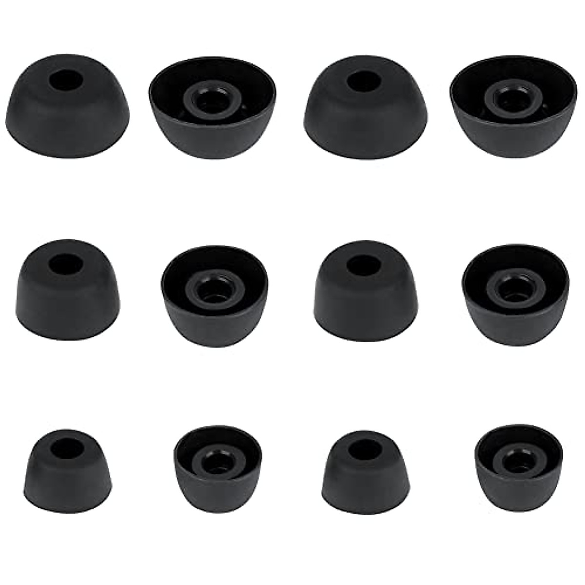 Ear Tips Compatible with Jabra Elite 65t Headphone,6 Pairs Replacement Silicone Tips Compatible with Jabra Elite 65t 75t/Active 65t 75t/ S/M/L Earbud Tips Black