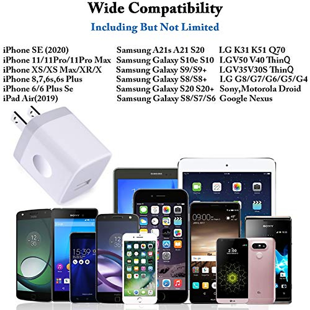 USB Wall Plug 10 Pack, UorMe 1A 5V Single Port Wall Charger Power Adapter Cube Block Box for iPhone SE 14 Plus 13 12 Pro Xs XR X, Samsung Galaxy A13 S22 S21FE A21 A71 A51 A31 S10e S9 S8, Pixel 6